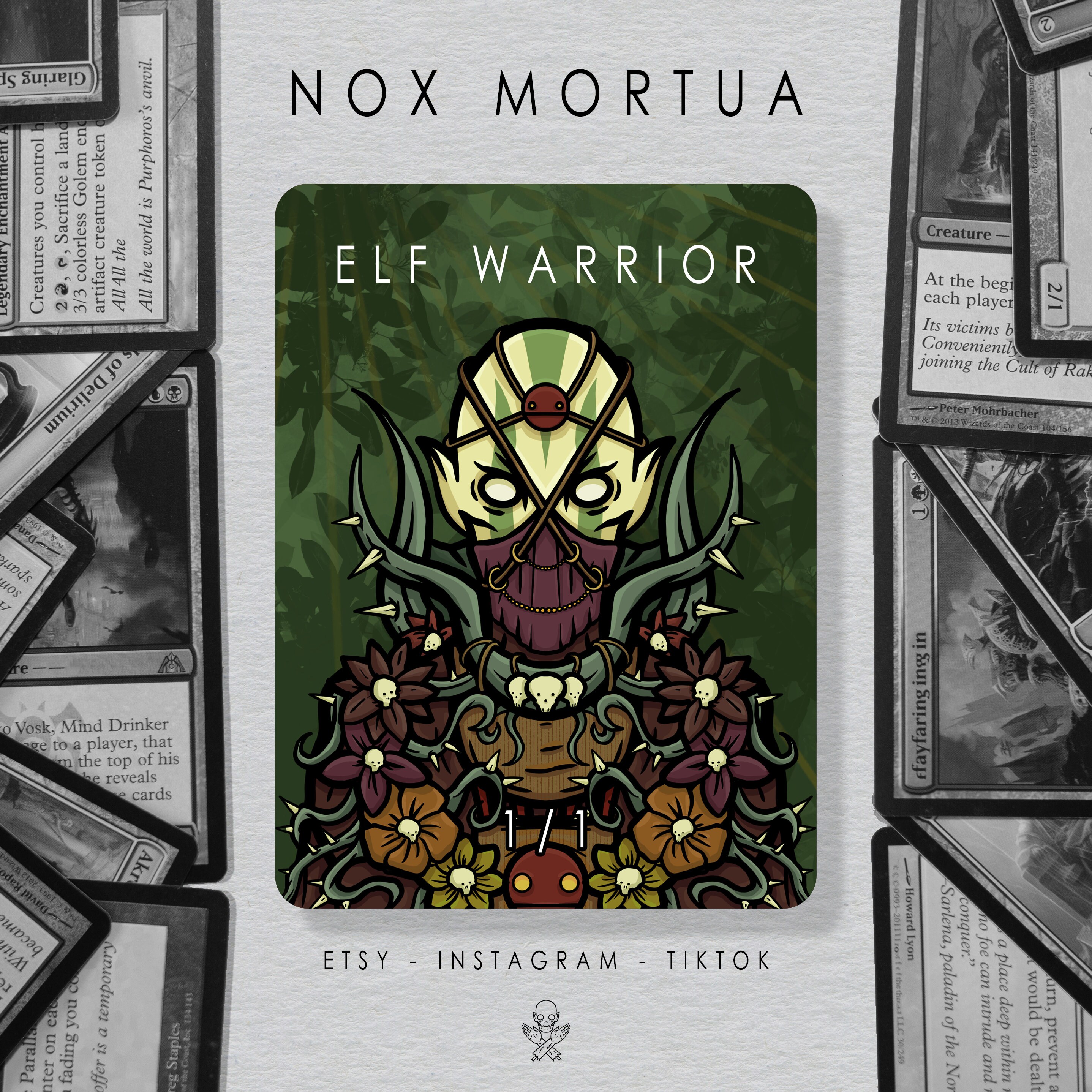 Elf Warrior Token for Magic the Gathering - Etsy