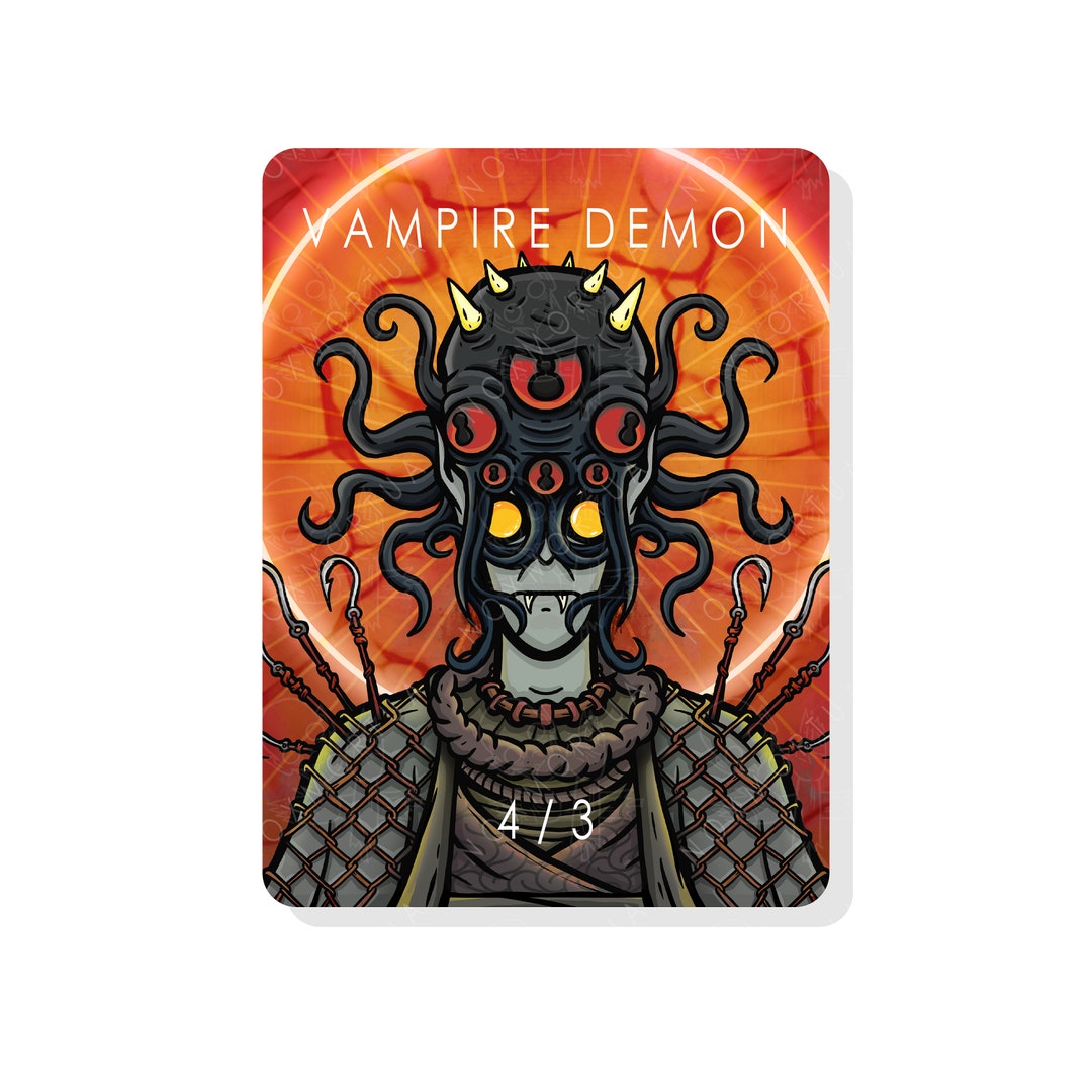 4/3 Vampire Demon Token for Magic the Gathering - Etsy