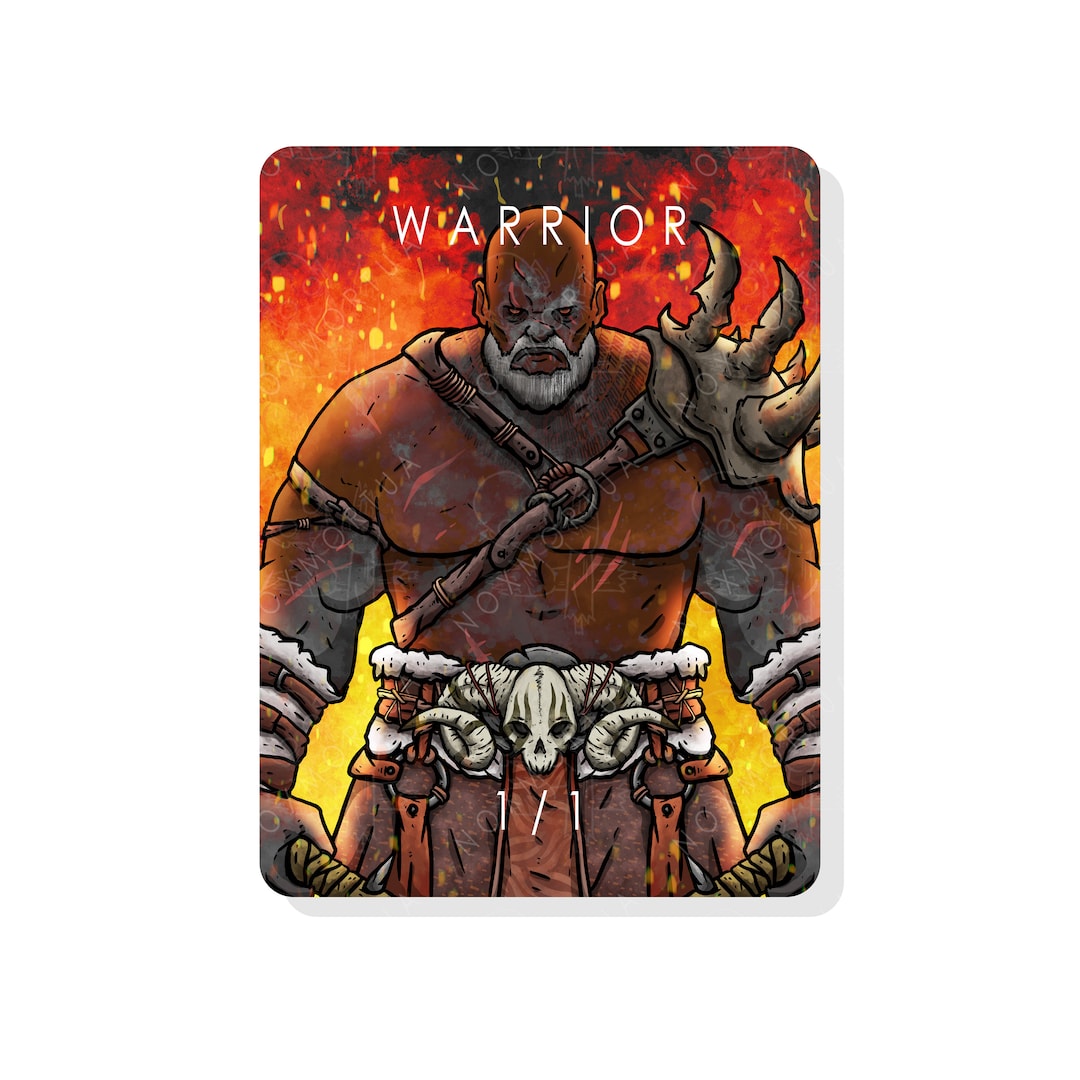 1/1 Warrior Token for Magic the Gathering - Etsy