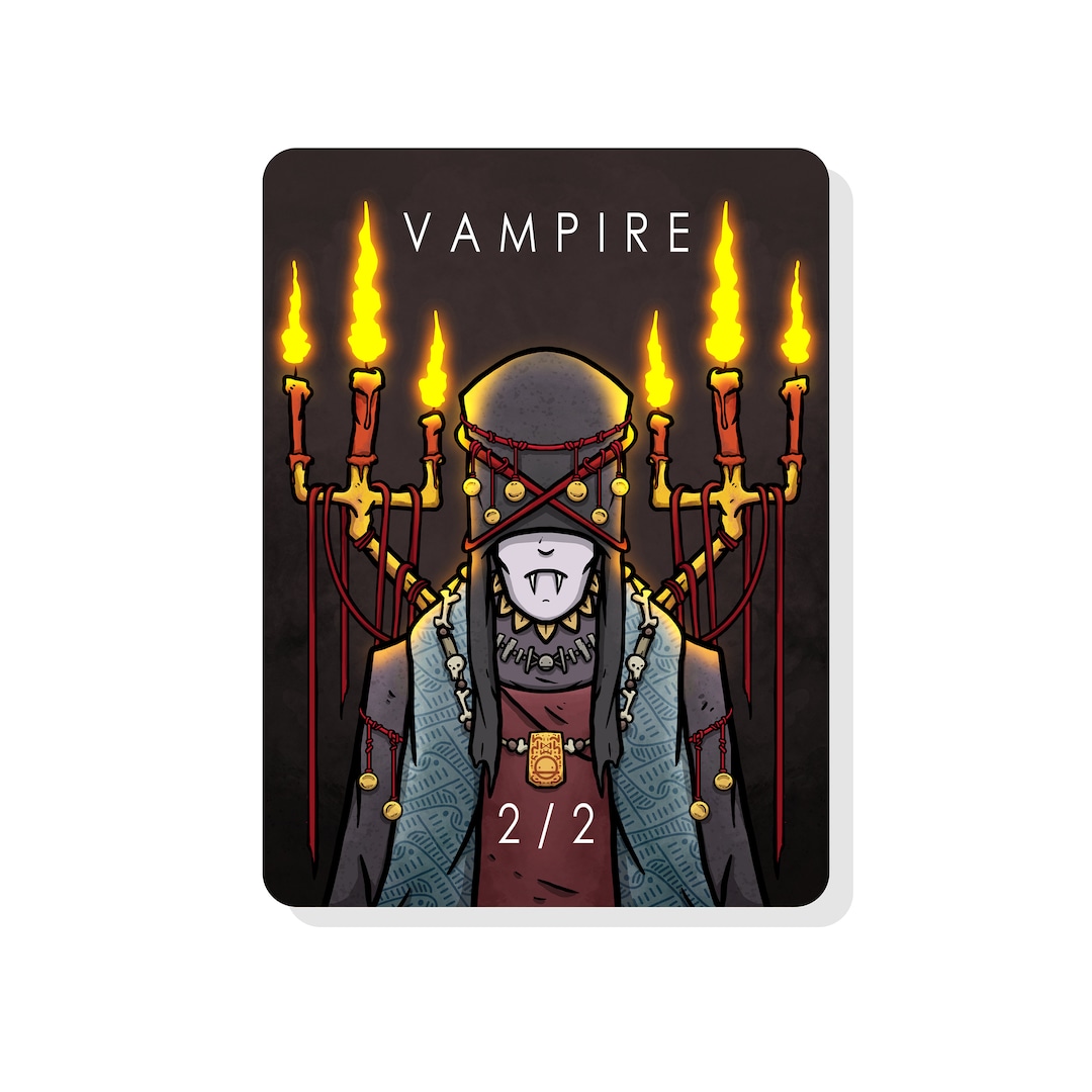 2/2 Vampire Token for Magic the Gathering - Etsy