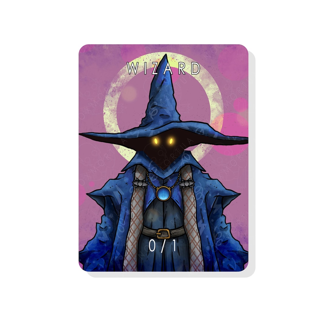 0/1 Wizard Token for Magic the Gathering - Etsy