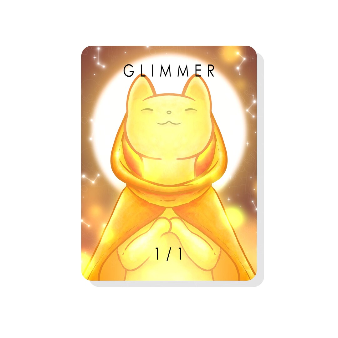 1/1 Glimmer Token for Magic the Gathering - Etsy