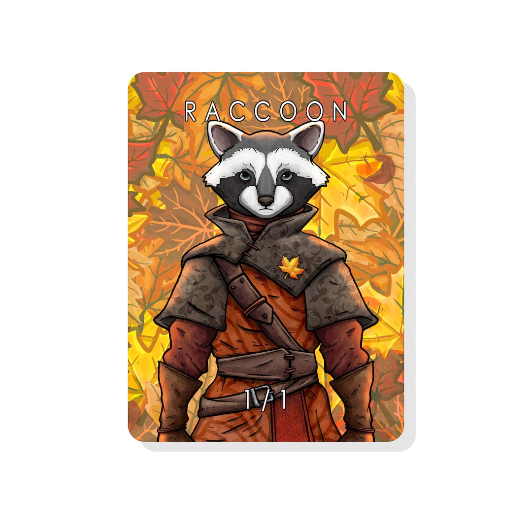 1/1 Raccoon Token for Magic the Gathering - Etsy