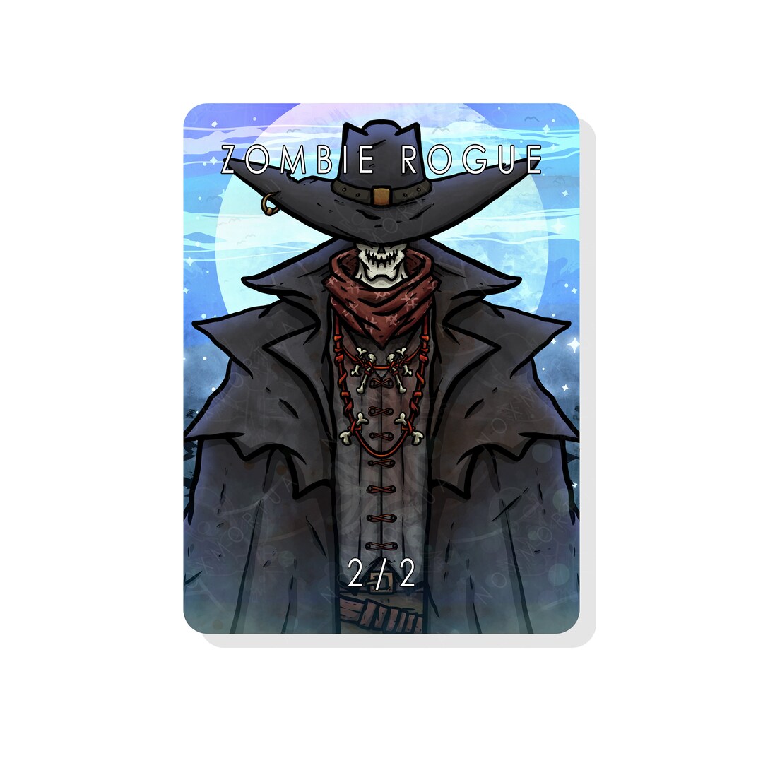 2/2 Zombie Rogue Token for Magic the Gathering - Etsy