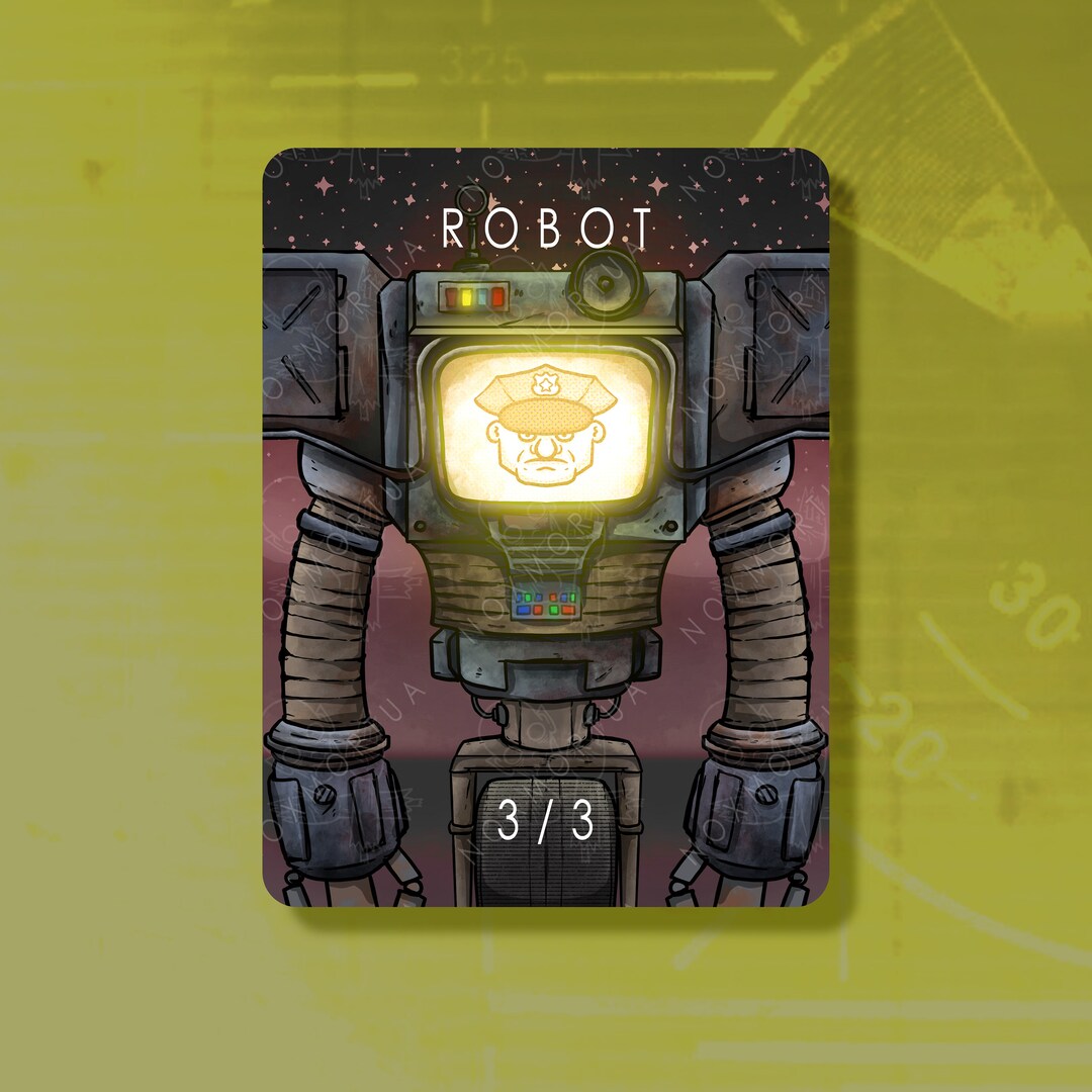 Fallout Securitron Robot Token for Magic the Gathering - Etsy