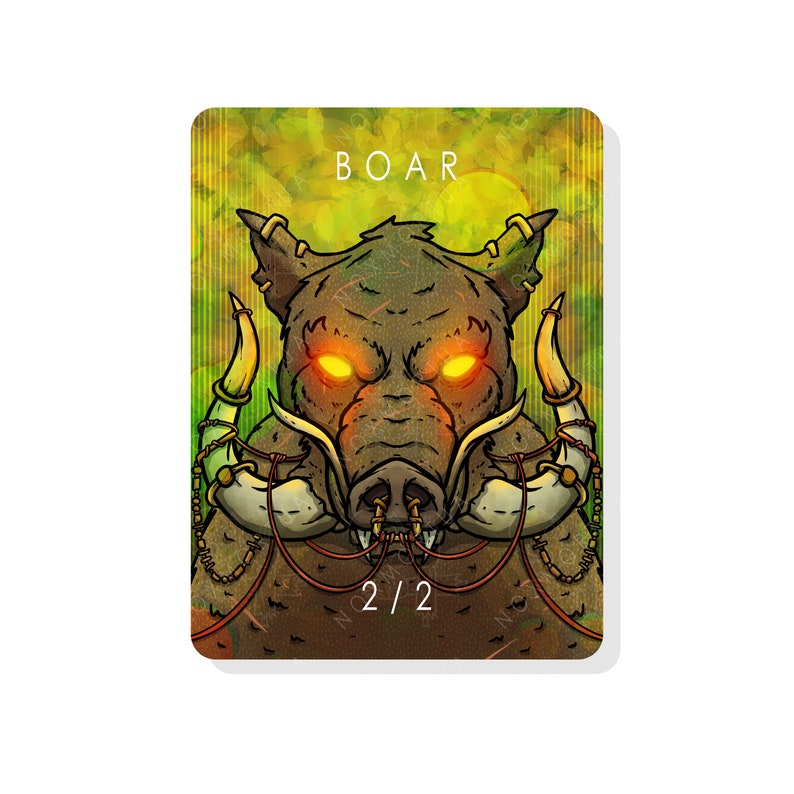 2/2 Boar Token for Magic the Gathering - Etsy UK