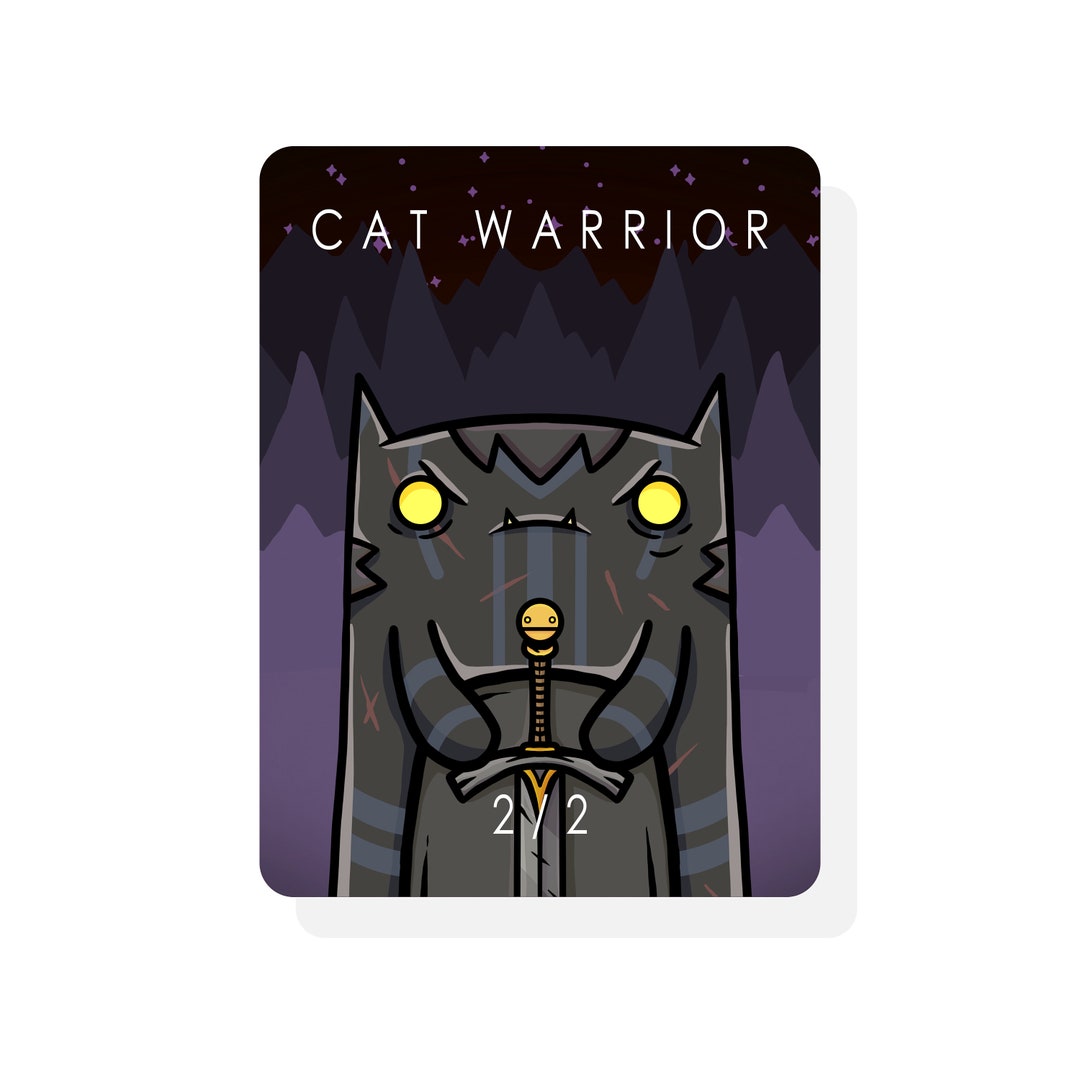 Cat Warrior Token for Magic the Gathering - Etsy