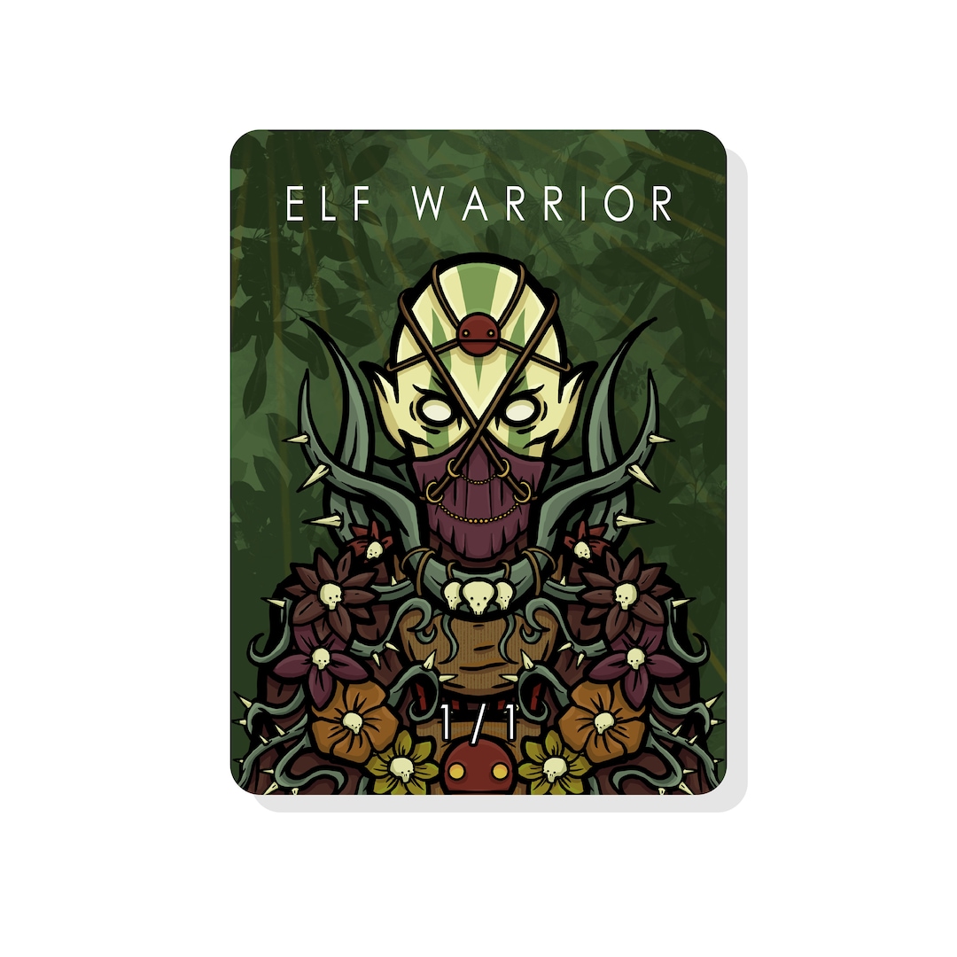 Elf Warrior Token for Magic the Gathering - Etsy