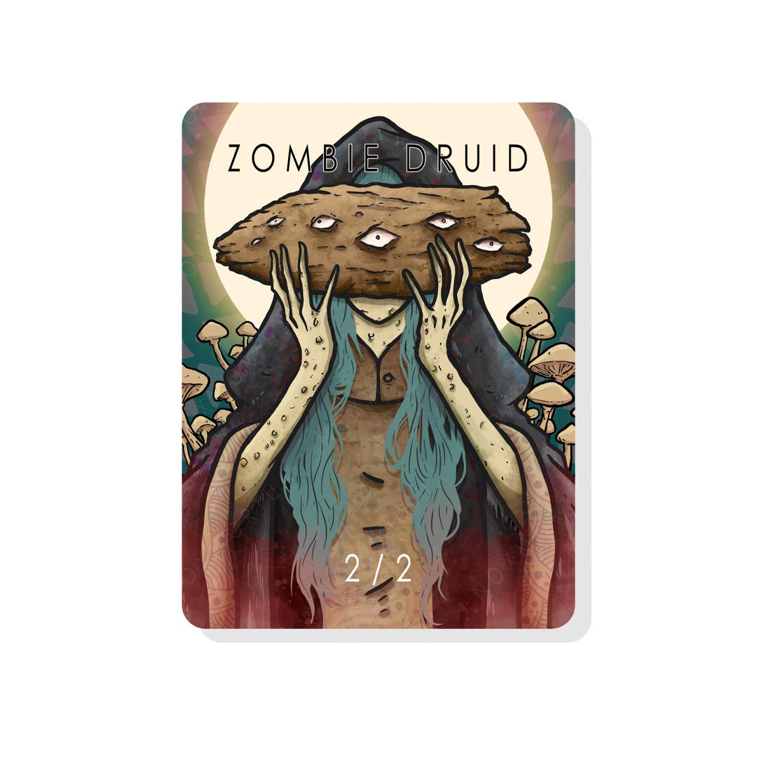 2/2 Zombie Druid Token for Magic the Gathering - Etsy