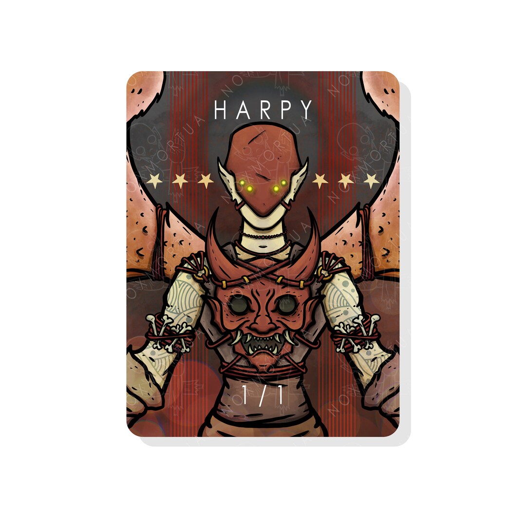 1/1 Harpy Token for Magic the Gathering - Etsy