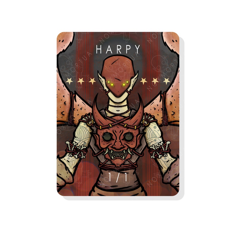 1/1 Harpy Token for Magic the Gathering - Etsy