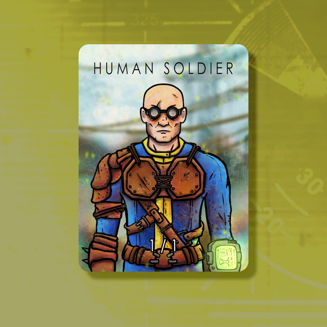 Fallout 1/1 Human Soldier Token for Magic the Gathering - Etsy