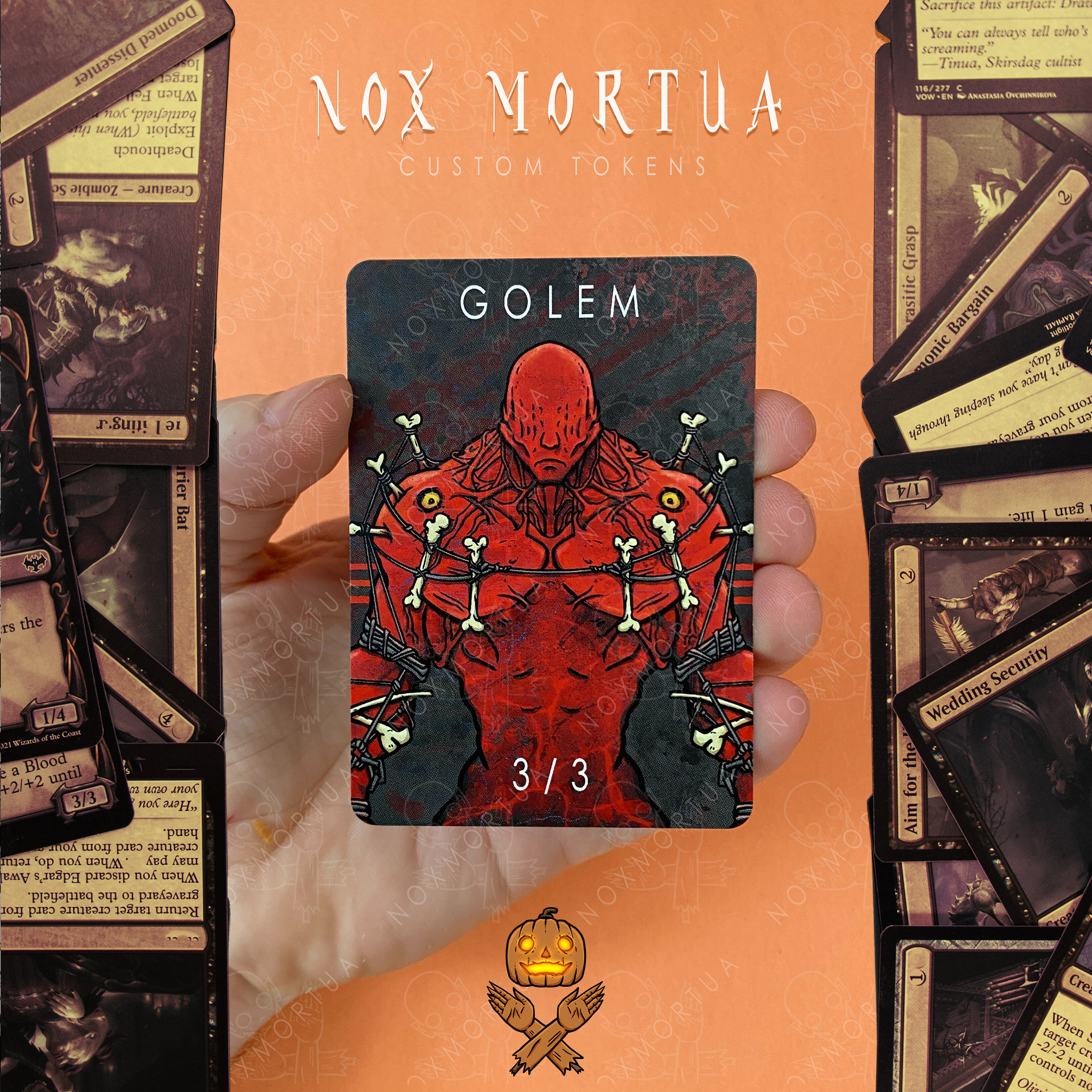 3/3 Golem Token for Magic the Gathering - Etsy
