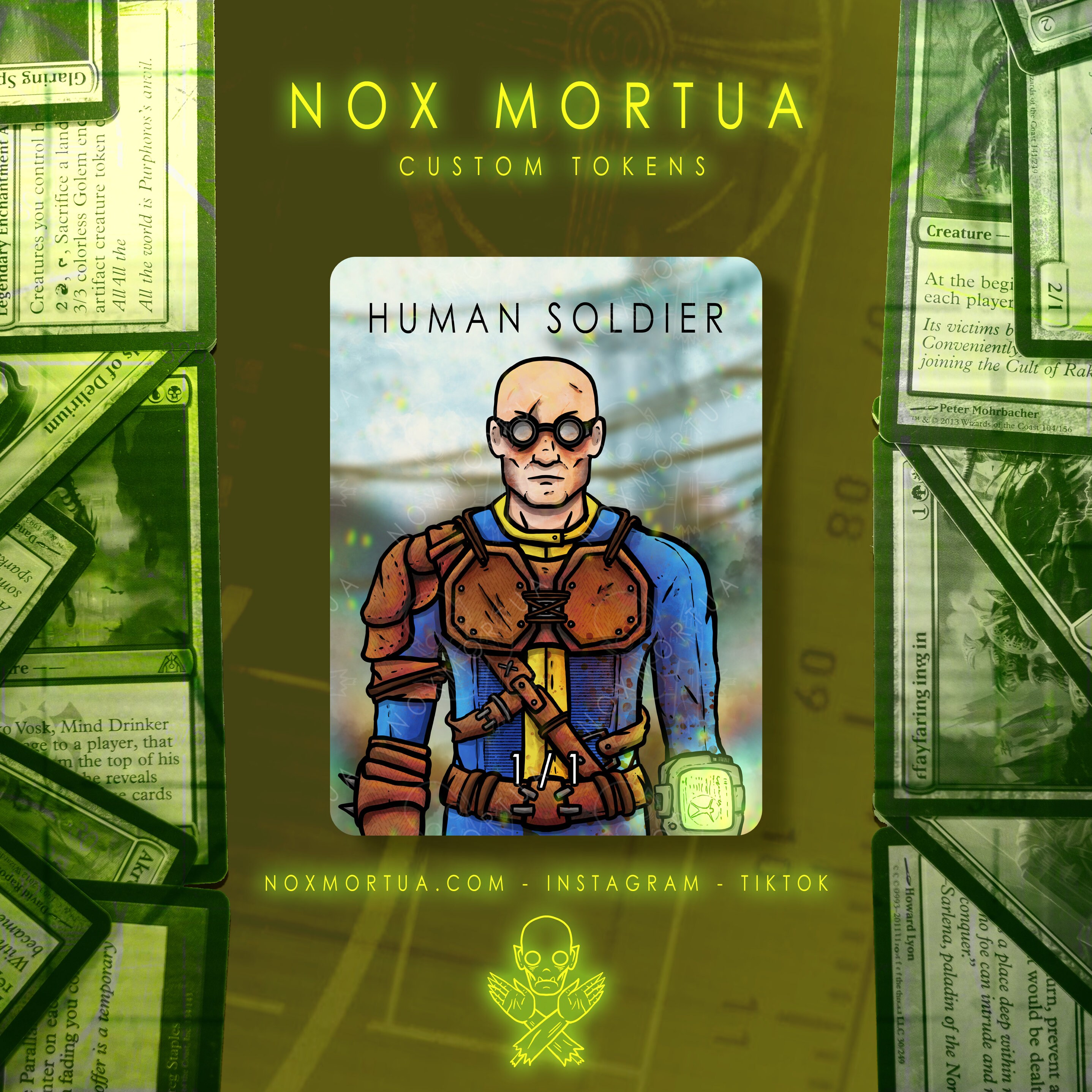 Fallout 1/1 Human Soldier Token for Magic the Gathering - Etsy