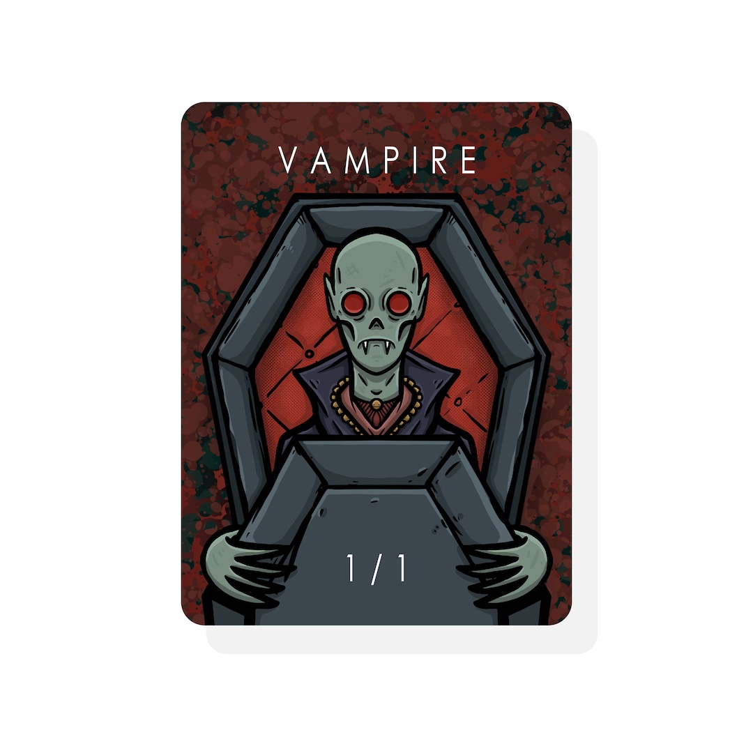 1/1 Vampire Token for Magic the Gathering - Etsy