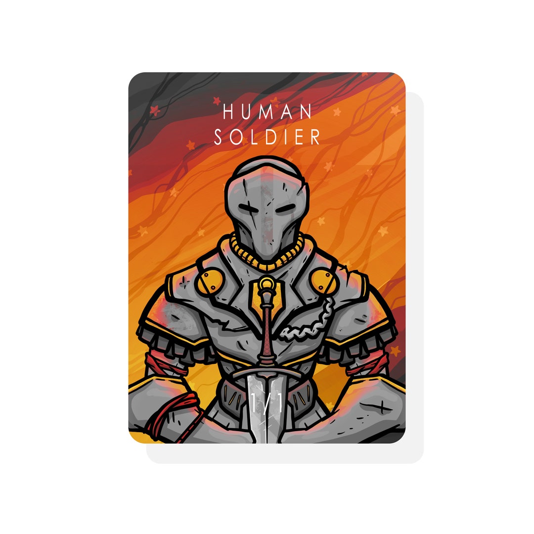 Human Soldier Token for Magic the Gathering - Etsy