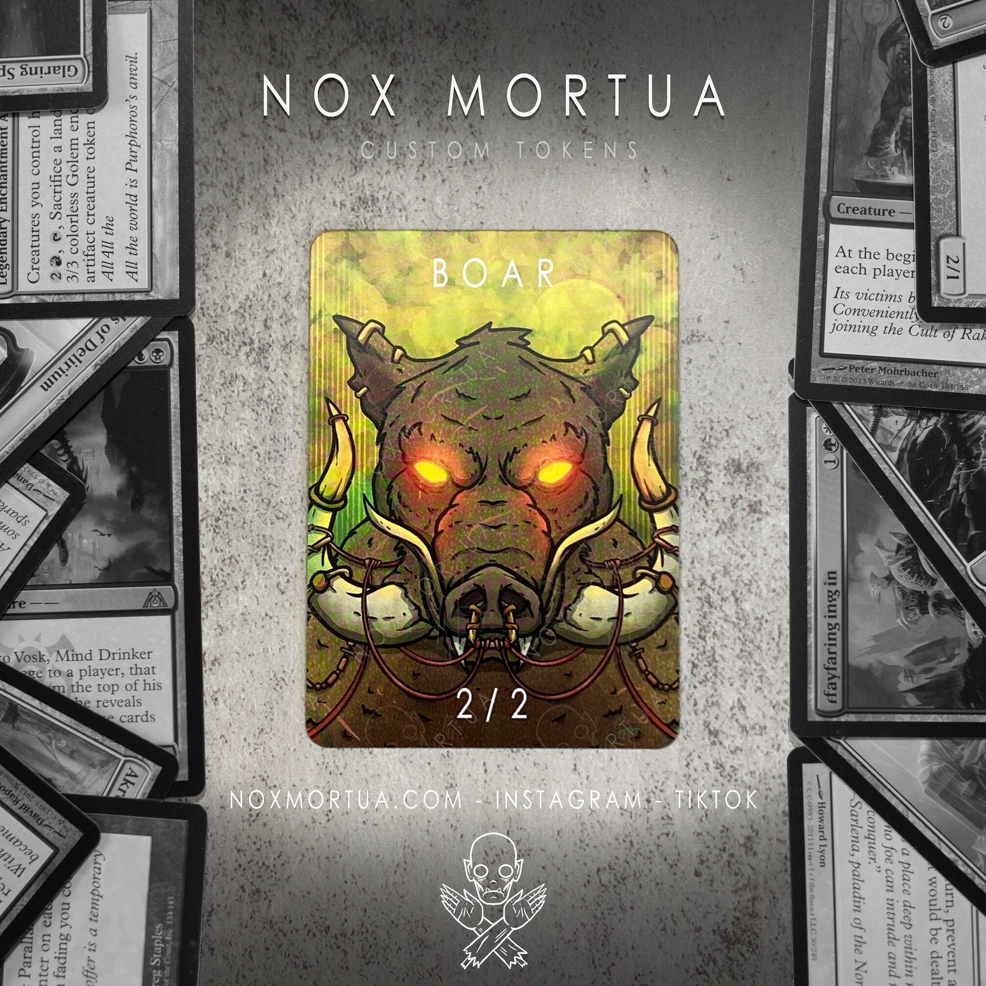 2/2 Boar Token for Magic the Gathering - Etsy UK