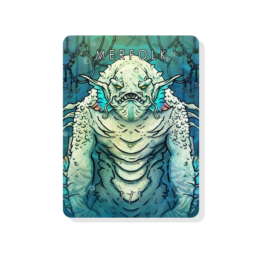 1/1 Merfolk Token for Magic the Gathering - Etsy