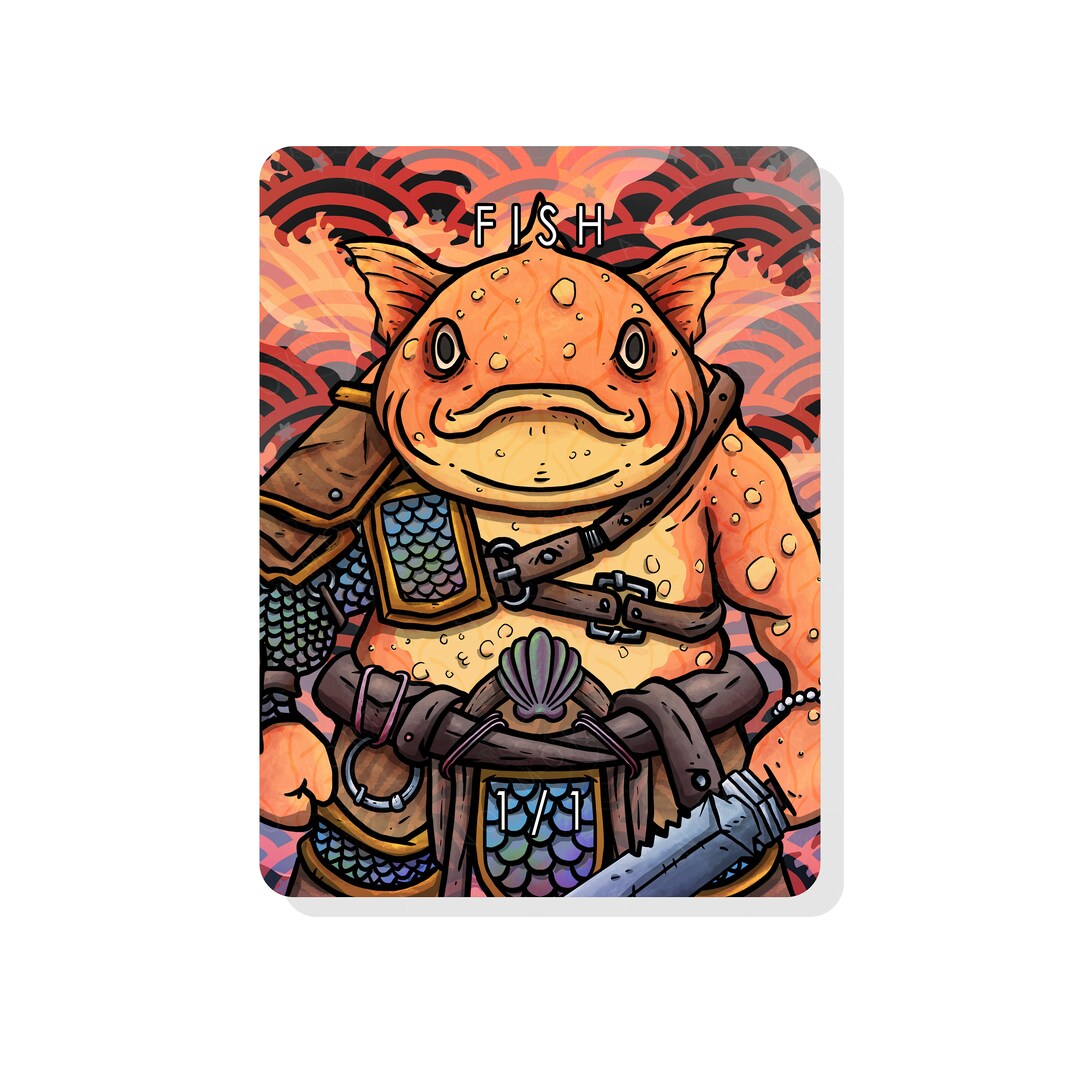 1/1 Fish Token for Magic the Gathering - Etsy