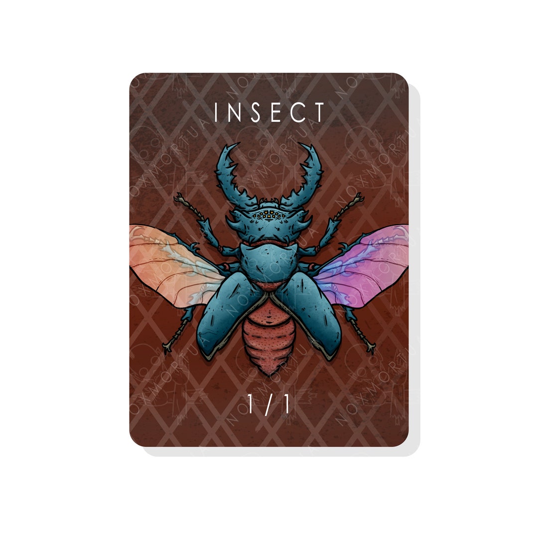 1/1 Insect Token for Magic the Gathering - Etsy