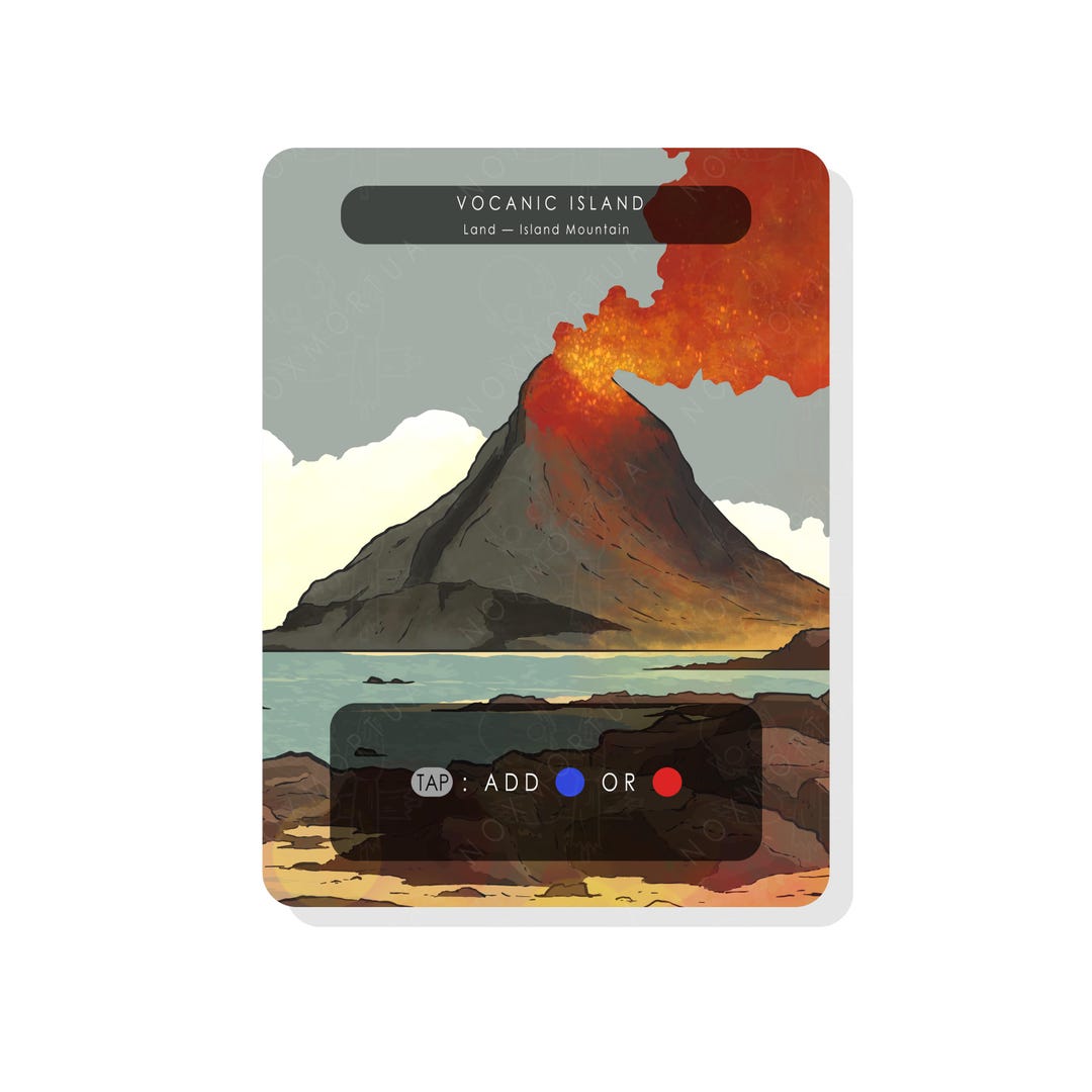 Volcanic Island Proxy for Magic the Gathering - Etsy