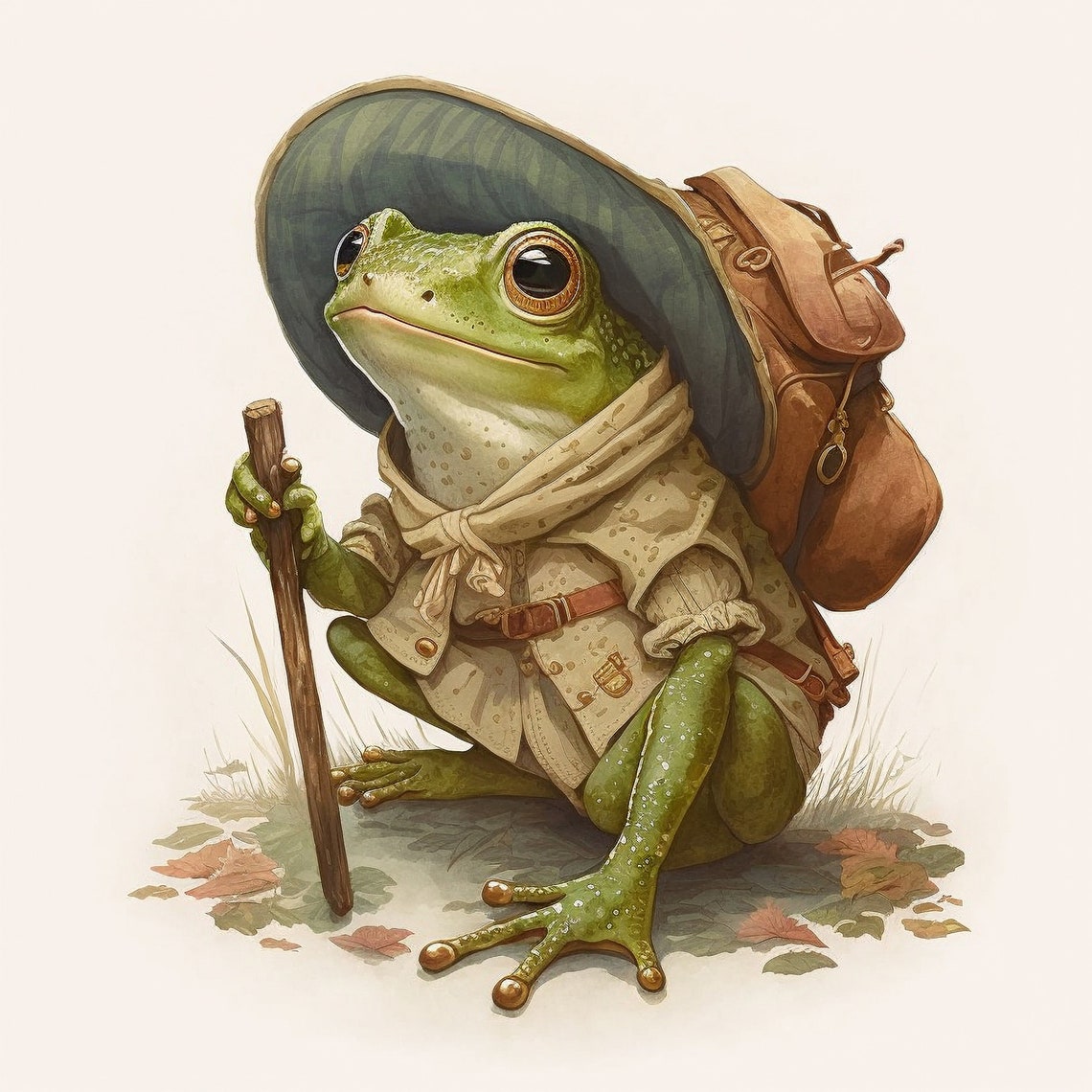 3 X Vintage Adventurer Frog Drawings, Digital Prints, Download, 100% ...