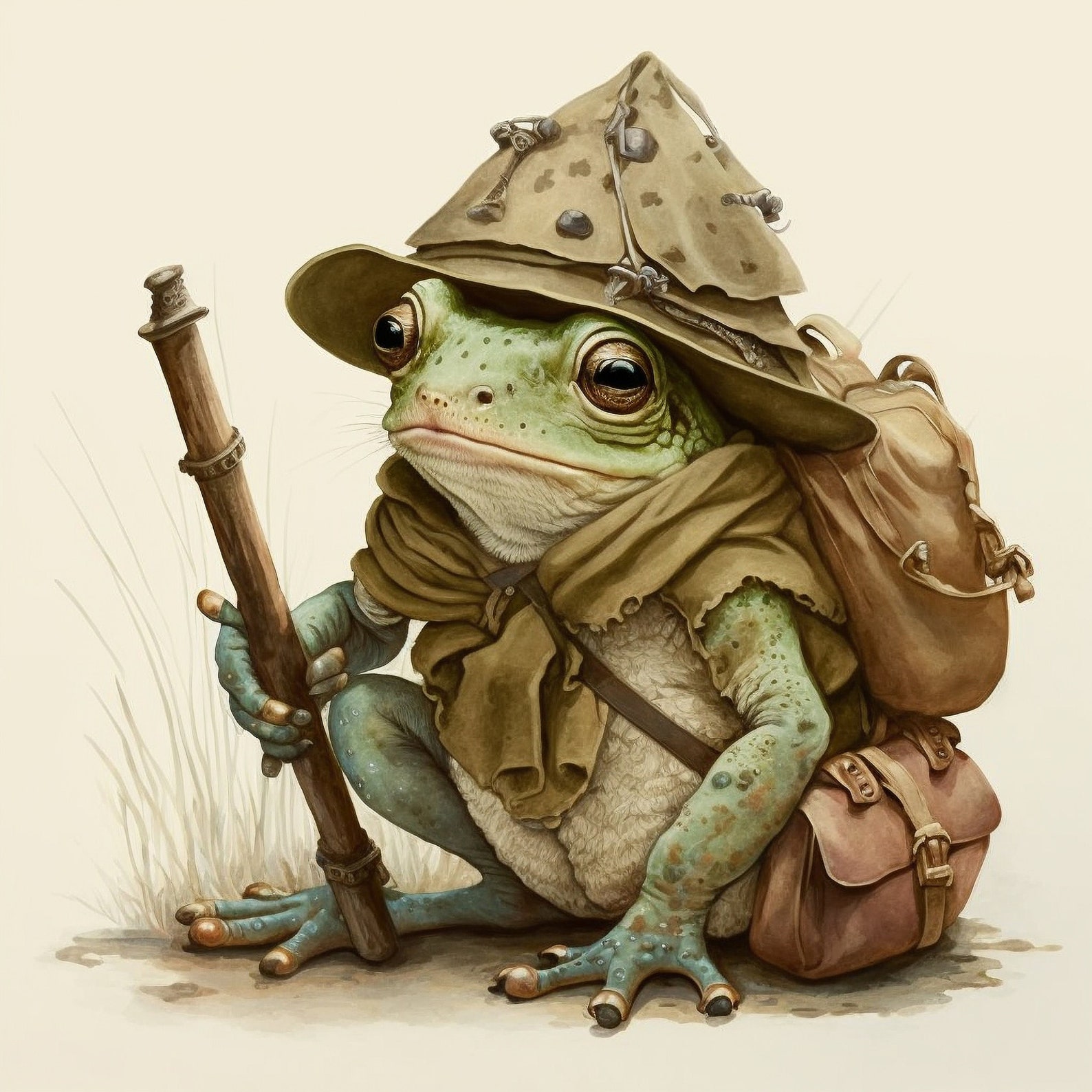 3 X Vintage Adventurer Frog Drawings, Digital Prints, Download, 100% ...