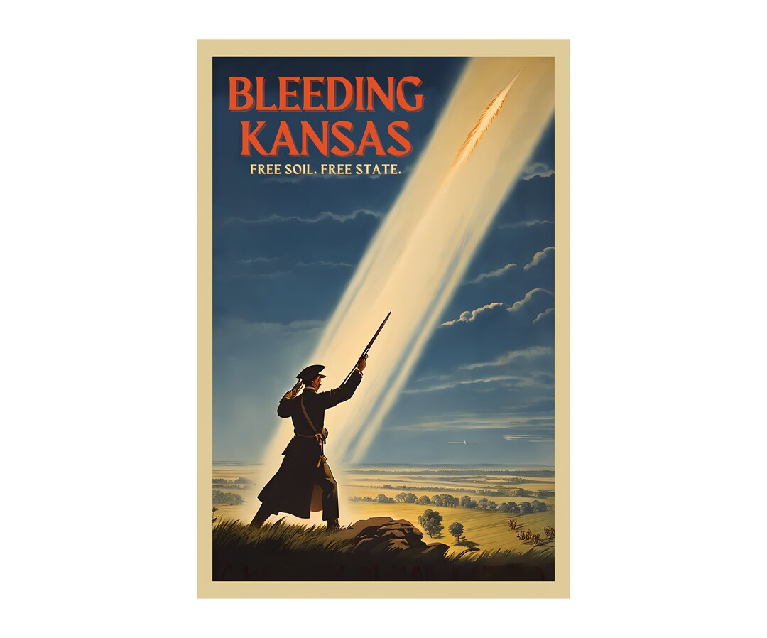 Bleeding Kansas Vintage Civil War Postcard -- NEW 4x6 Unposted - Etsy