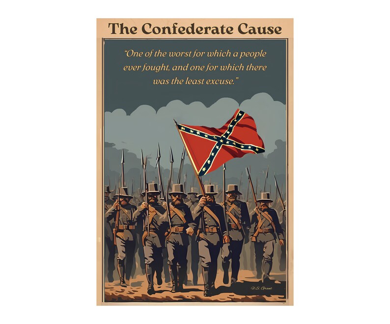 The Confederate Cause -- Vintage Civil War Postcard -- NEW 4x6 Unposted ...