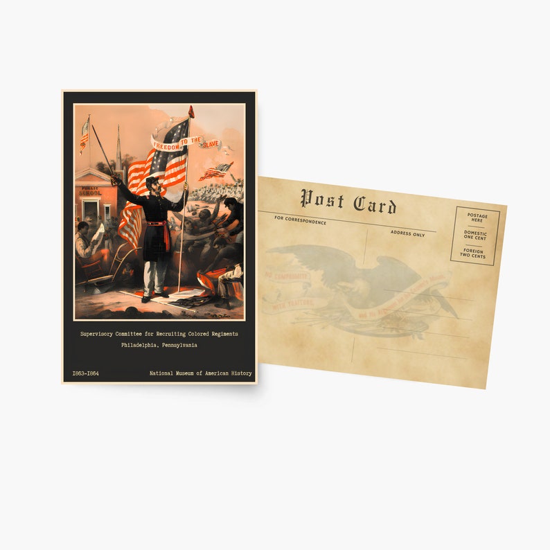 Freedom to the Slave -- Vintage Civil War Postcard -- NEW 4x6 Unposted ...