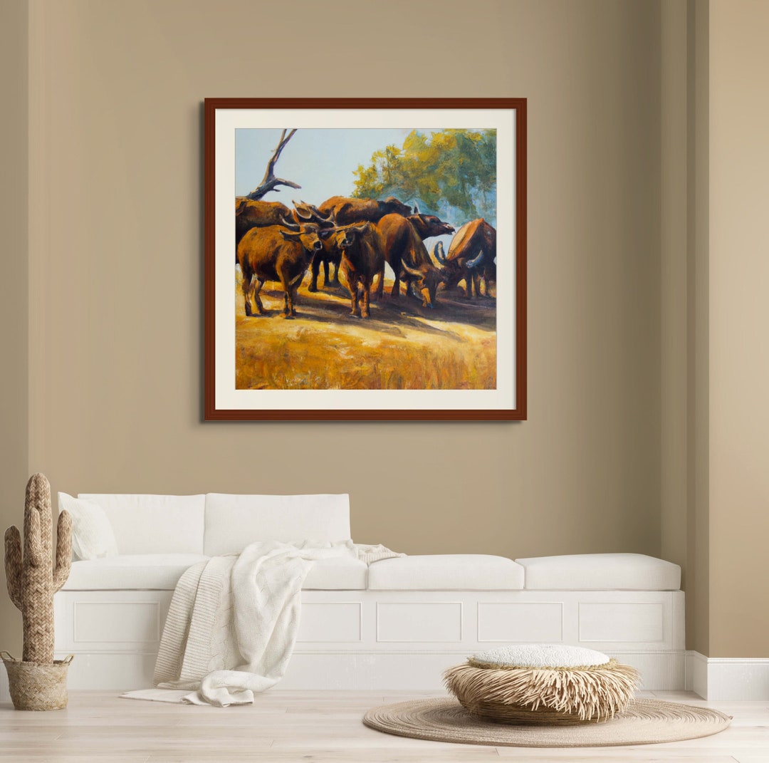 Buffalo Fine Art Print: Western Landscape Painting, Home Decor - Etsy