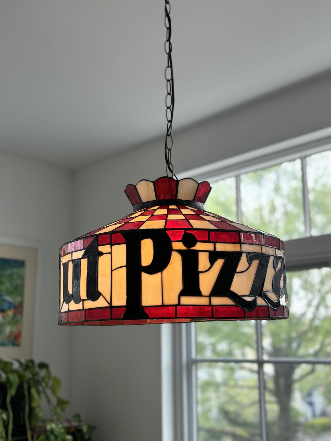 Vintage Pizza Hut Lamp -- Tiffany Style Pendant -- BRAND NEW + Free ...