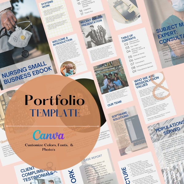 Healthcare Portfolio Template - Etsy