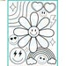 SMILEY Face GROOVY DAISY Coloring Page Instant Digital Download Pdf ...