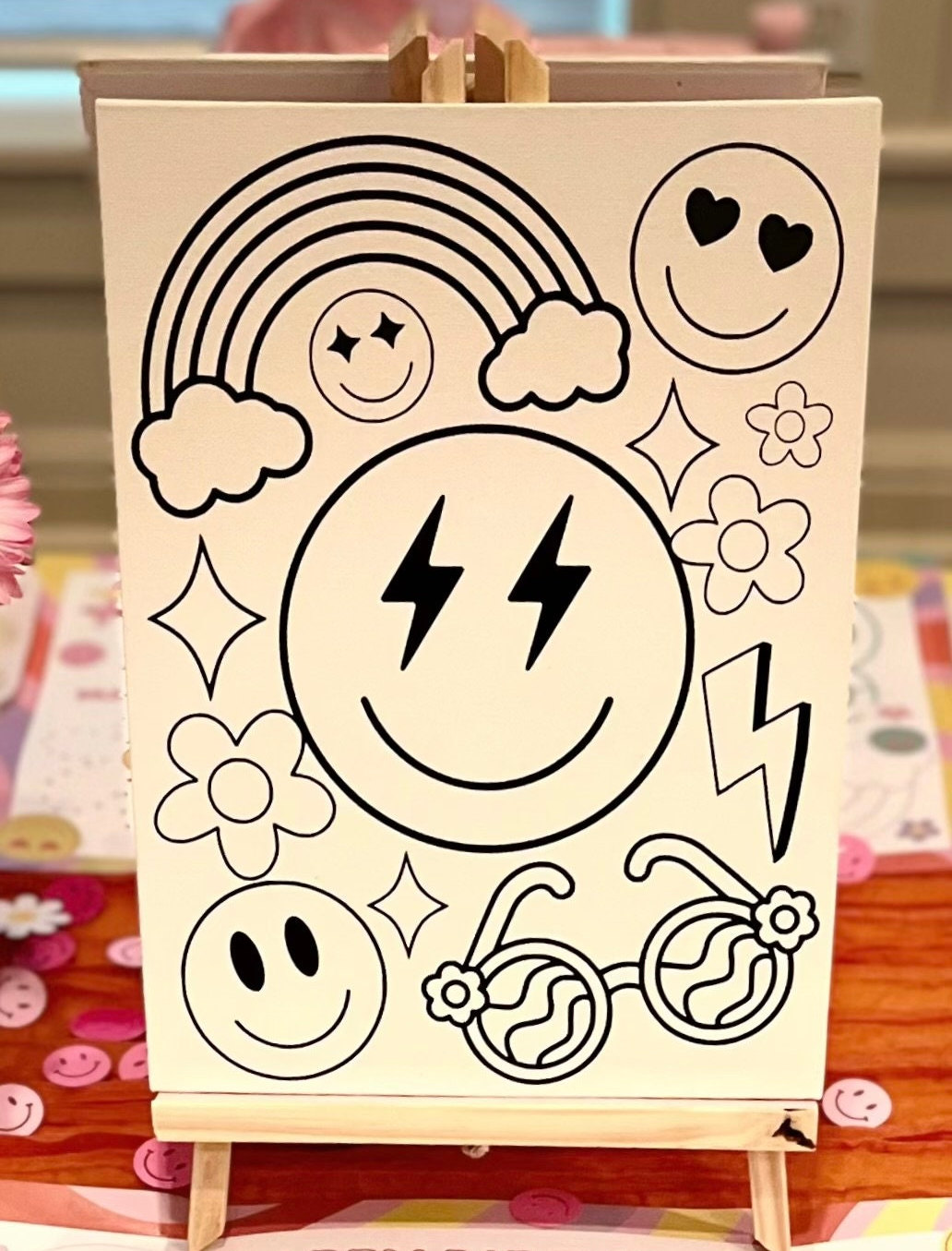 HAPPY Dude SMILEY Face GROOVY Coloring Page Instant Digital Download ...