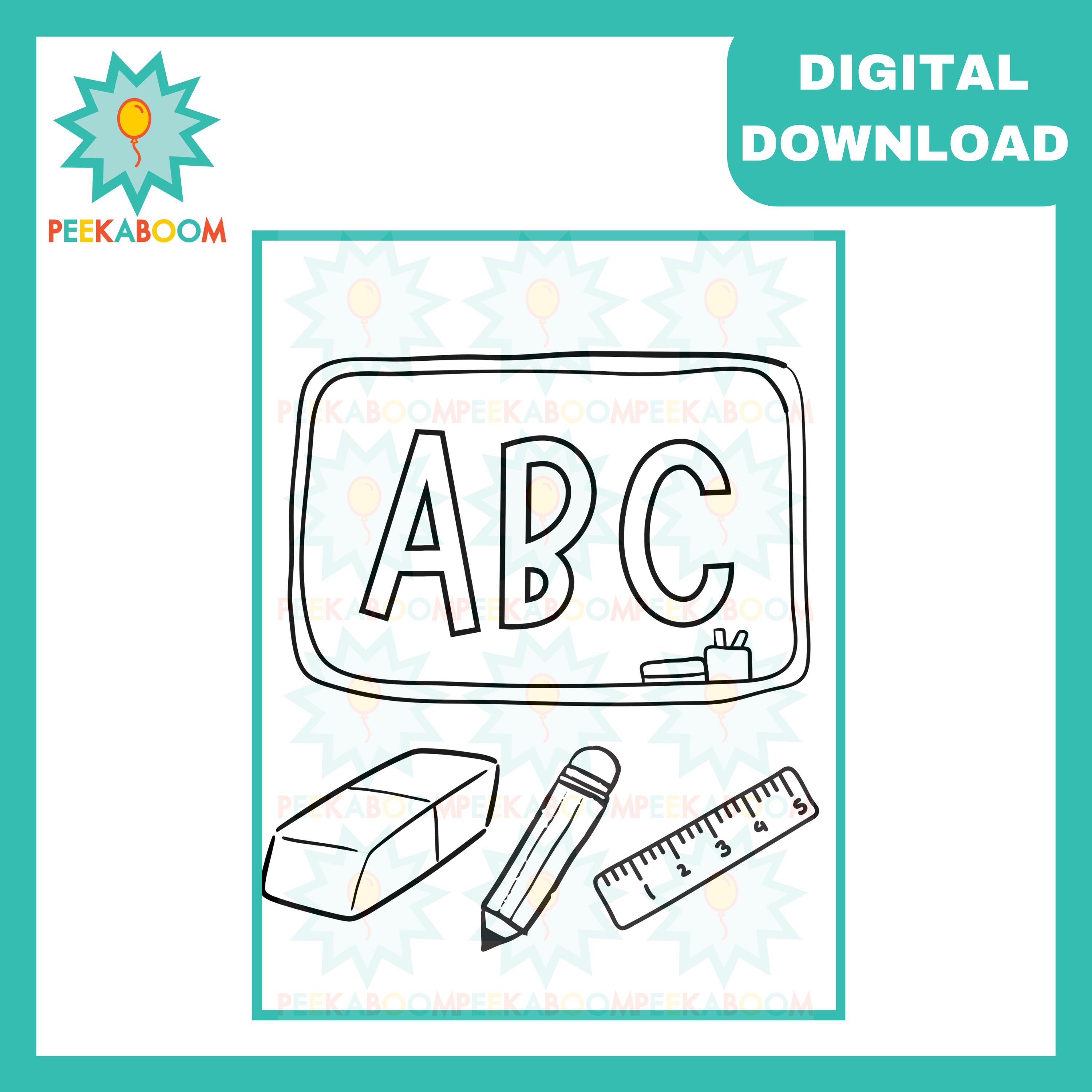 BACK to SCHOOL COLORING Page Bundle Instant Digital Download Pdf File ...