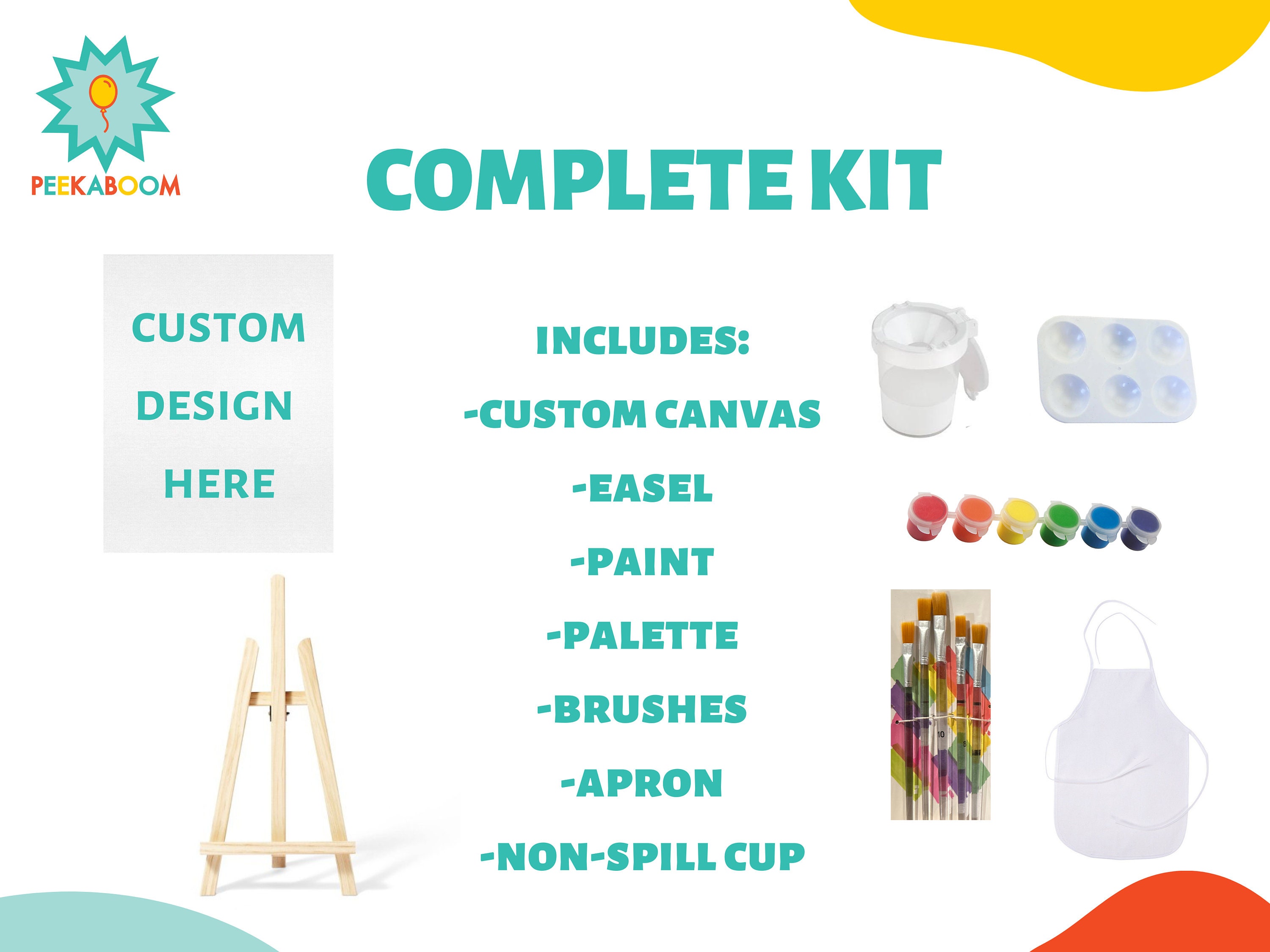 Diy PAINT PARTY Custom Pre Drawn Streched CANVAS Any Image Kit - Etsy