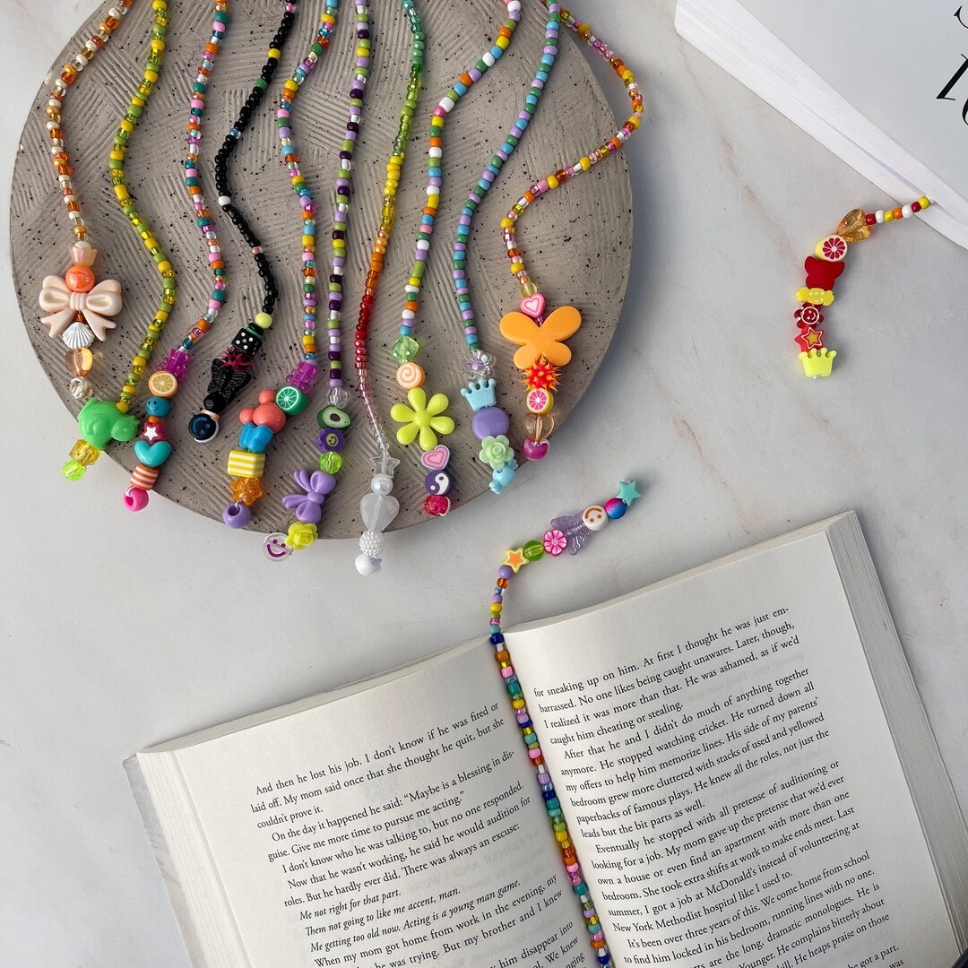 Custom Beaded Bookmark Charm • Personalized Color and Style Mystery ...
