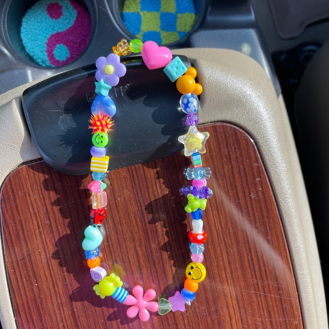 Custom Beaded Car Charms • Rear View Mirror Accessories • Car Decor ...