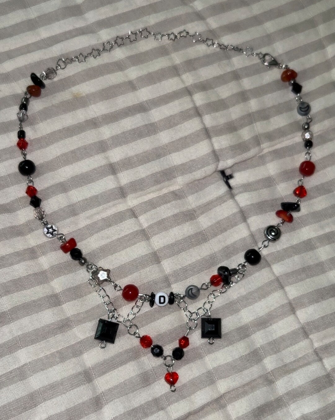 Damon Salvatore Inspired Beaded Necklace TVD Vampire Diaries Stefan ...