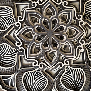 Mandala Lotus Flower Layered 3D - Etsy