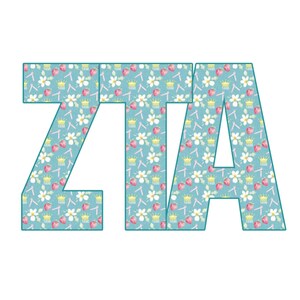Door Hanger- Sorority: Zeta Tau Alpha - Etsy