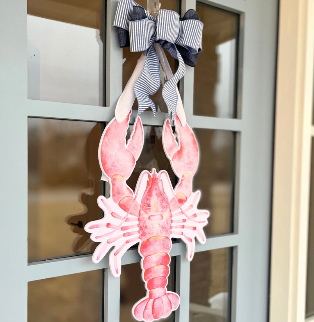 Crustacean Season Door Hanger wreath, Door Art, Yard Art, Crawfish ...