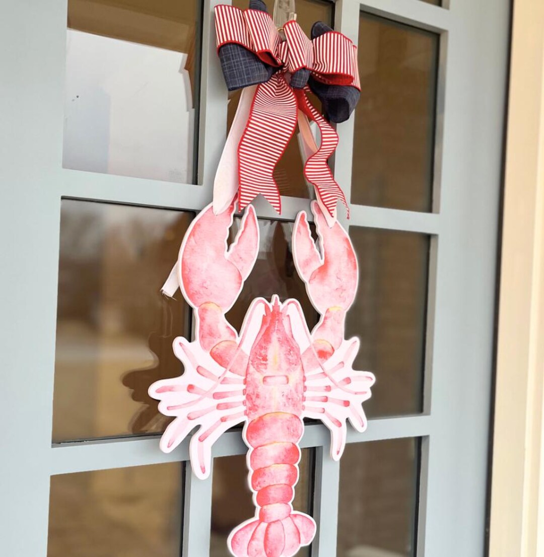 Crustacean Season- Door Hanger (wreath, Door Art, Yard Art, Crawfish ...