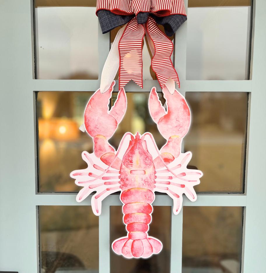 Crustacean Season- Door Hanger (wreath, Door Art, Yard Art, Crawfish ...