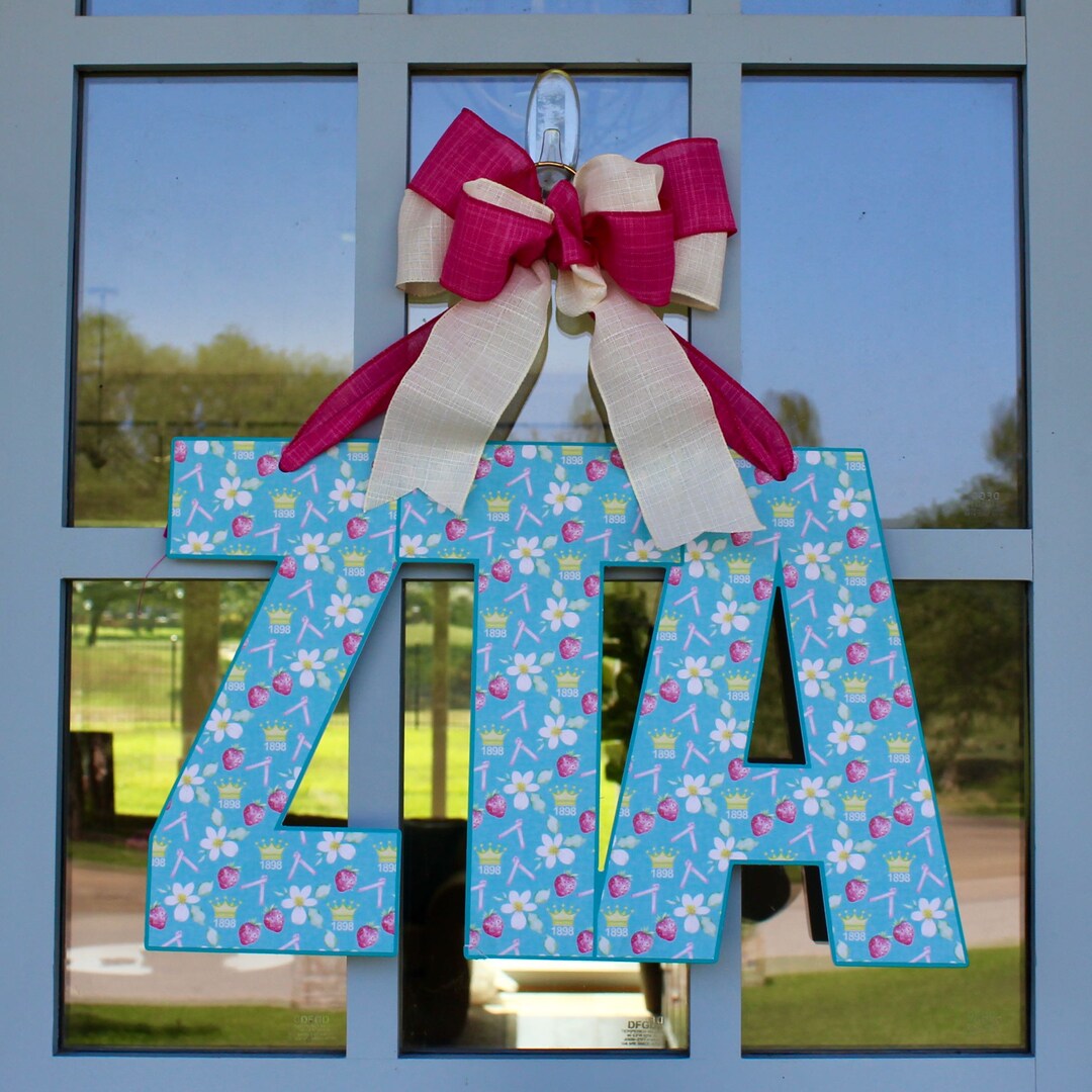 Door Hanger Sorority: Zeta Tau Alpha - Etsy