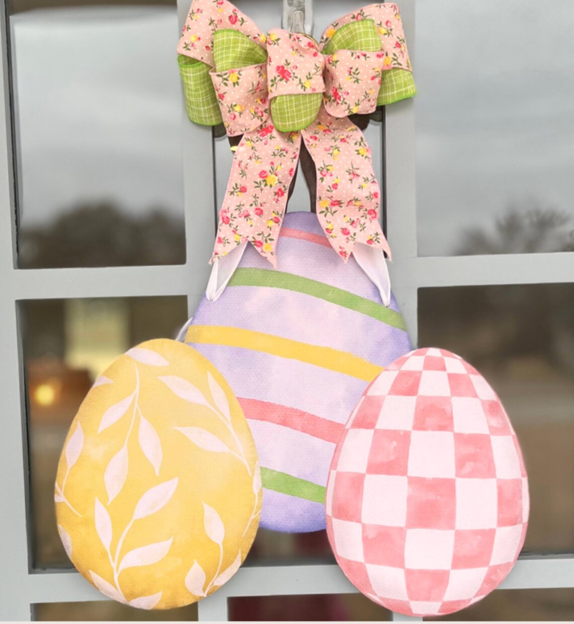Watercolor Egg Trio- Door Hanger (easter, Spring, Watercolor ...