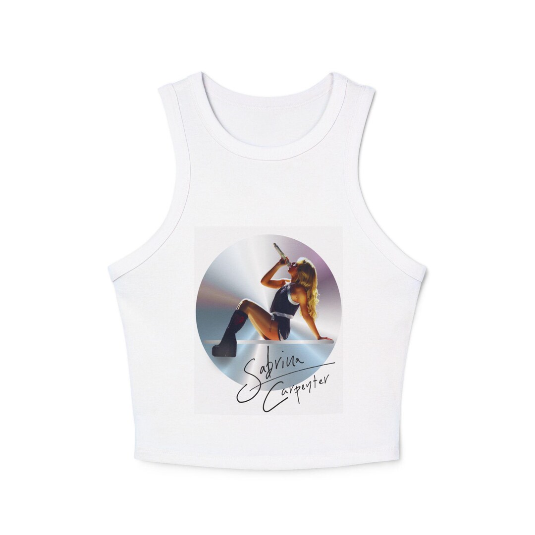 Sabrina Carpenter Micro Rib Tank Top, Graphic Crop Top, Concert Apparel ...