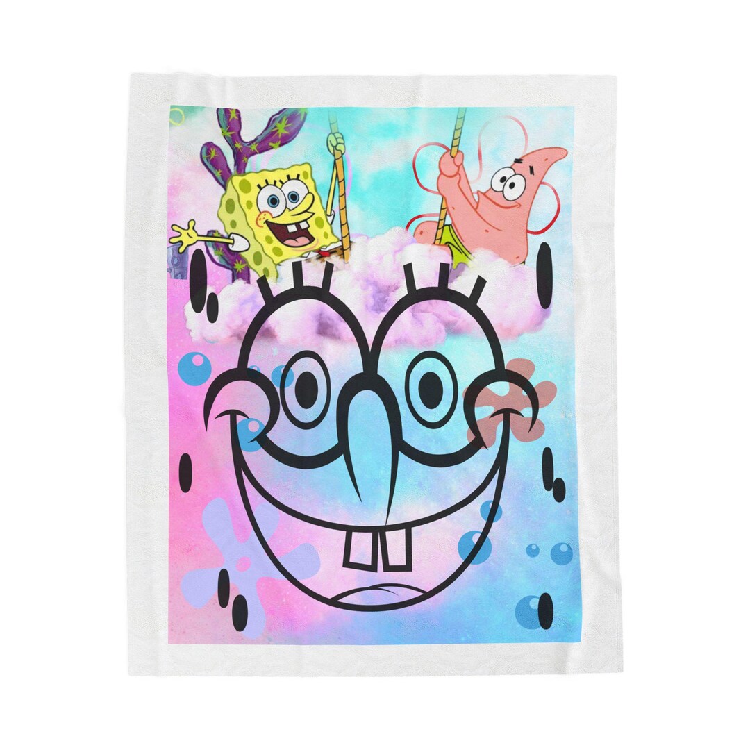 Spongebob Squarepants Plush Blanket - Cozy Kids Throw, Cartoon Decor ...