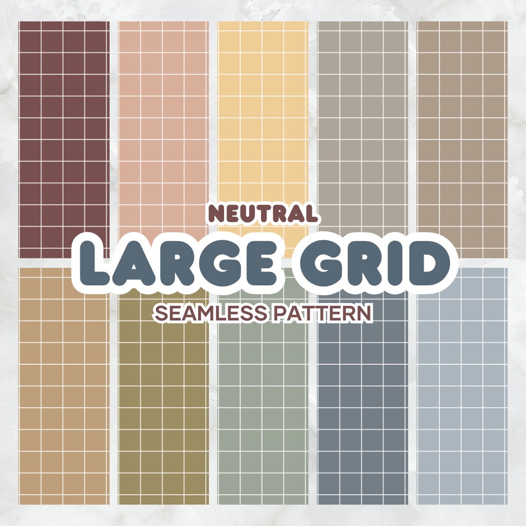20 Large Grid Neutral Seamless Pattern - Digital Papers, Gift Wrapping ...